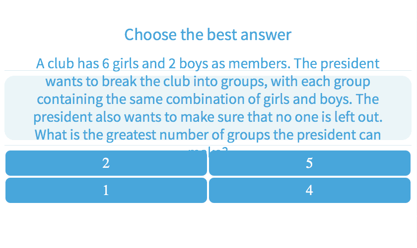 Grade 6 - Practice with Math Games